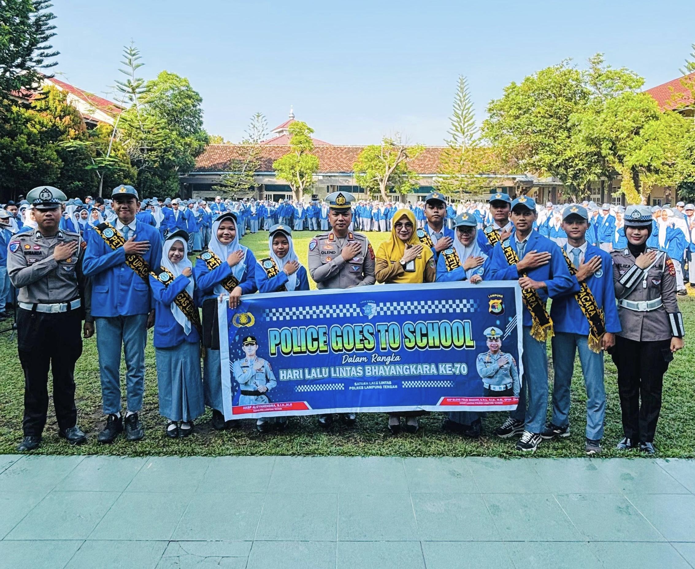 Satlantas Polres Lampung Tengah Dorong Pelajar Jadi Pelopor Tertib Lalu Lintas